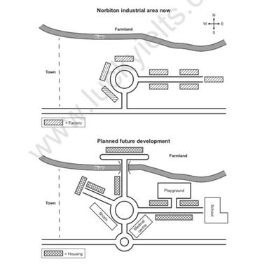 The maps below show an industrial area in the town of Norbiton and ...